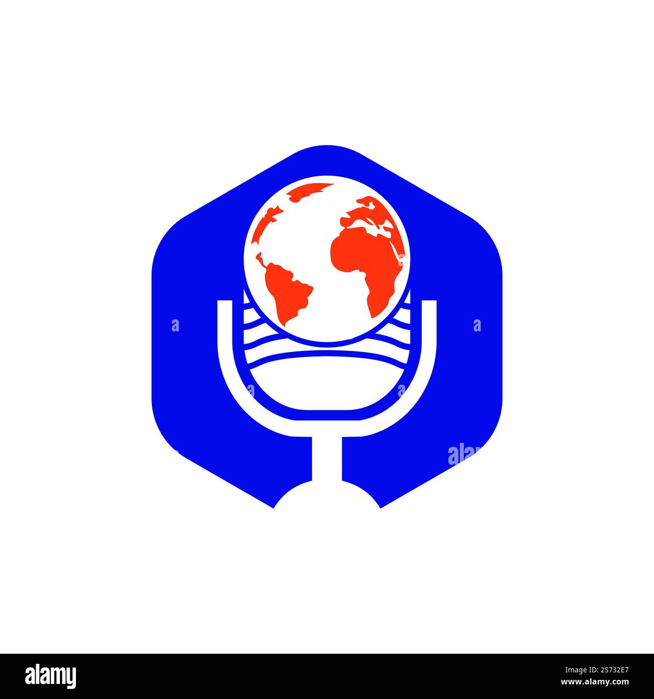 Global podcast logo design. Broadcast entertainment business logo ...