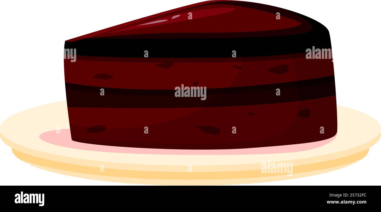 Chocolate cake icon cartoon vector. Austrian food. Restaurant menu ...