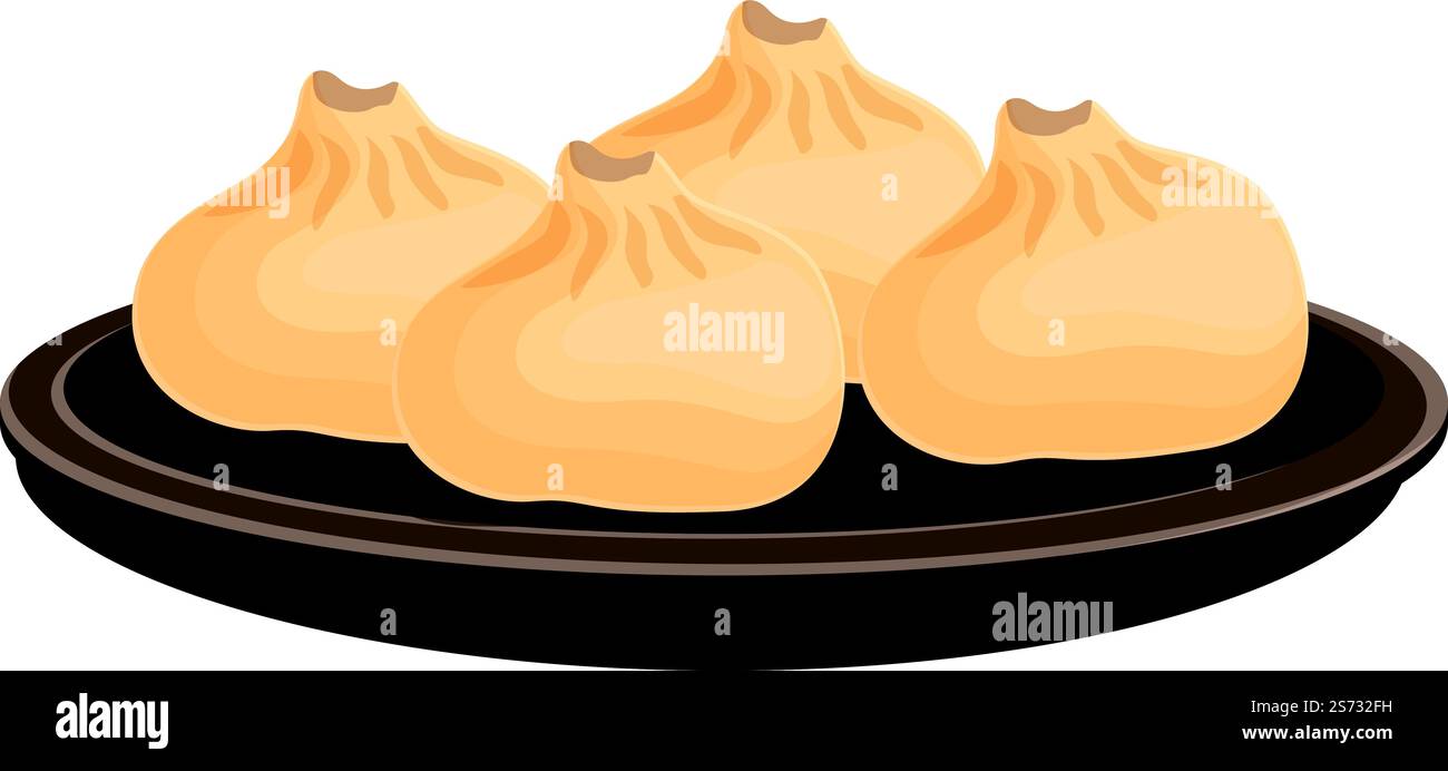 Steamed plate icon cartoon vector. Cute food. Cooking taiwan. Steamed ...