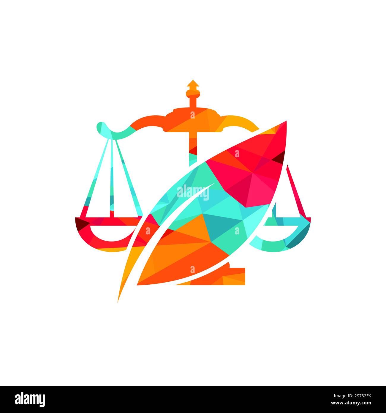 Nature Law Firm Logo design template. Green Scales logo concept Stock ...