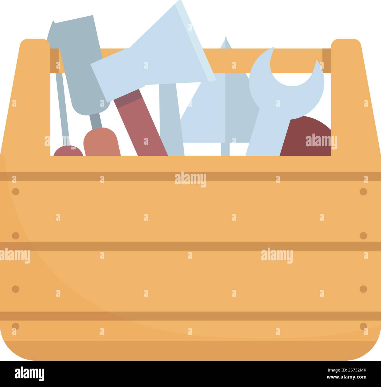 Renovation toolbox icon cartoon vector. Tool box. Metal pliers ...