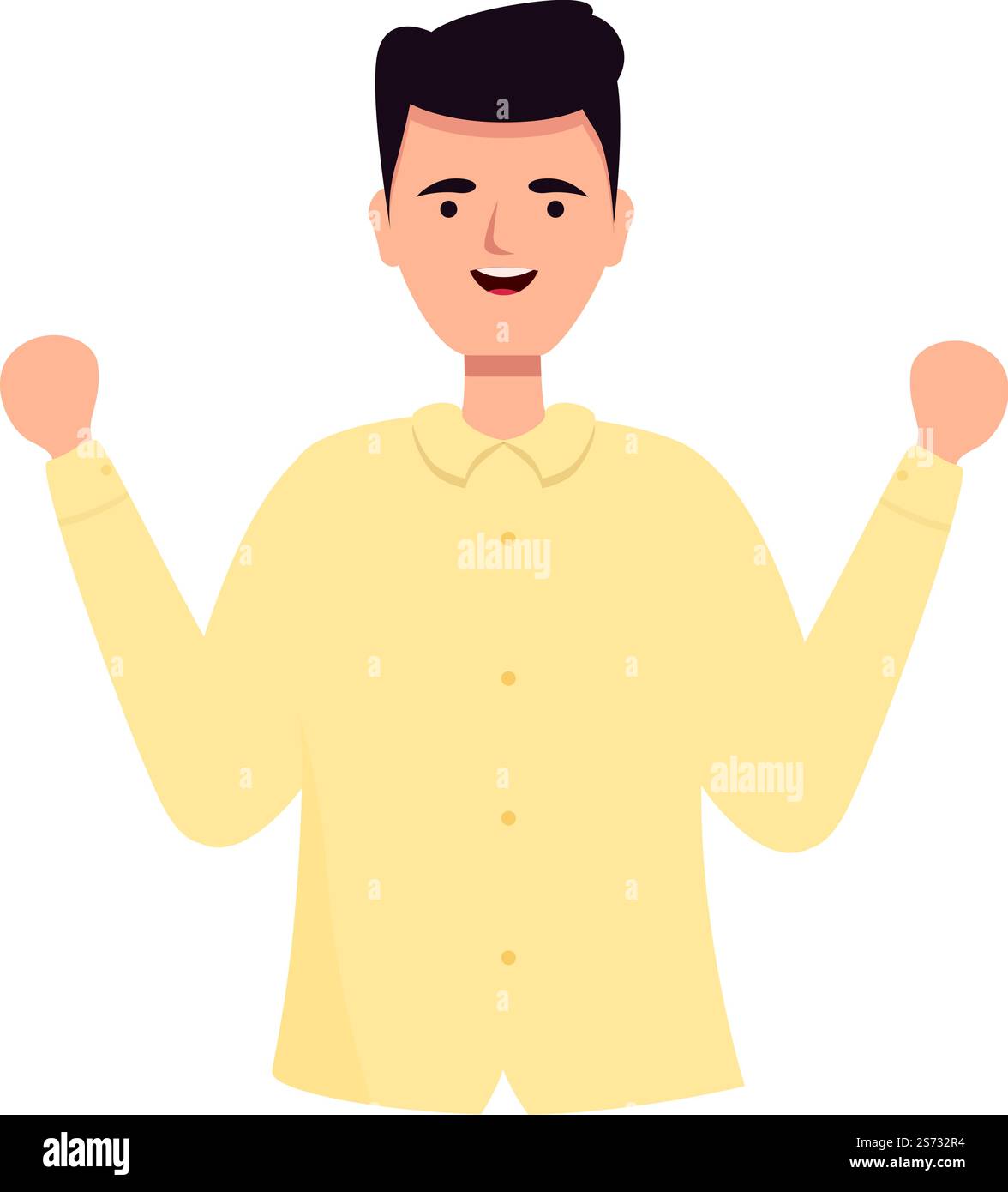 Happy person icon cartoon vector. People character. Strong active. Happy person icon cartoon ...