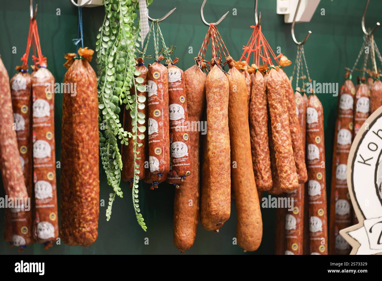 Internationale Grüne Woche 2025. Wurstspezialität aus Nordhessen. Die ...