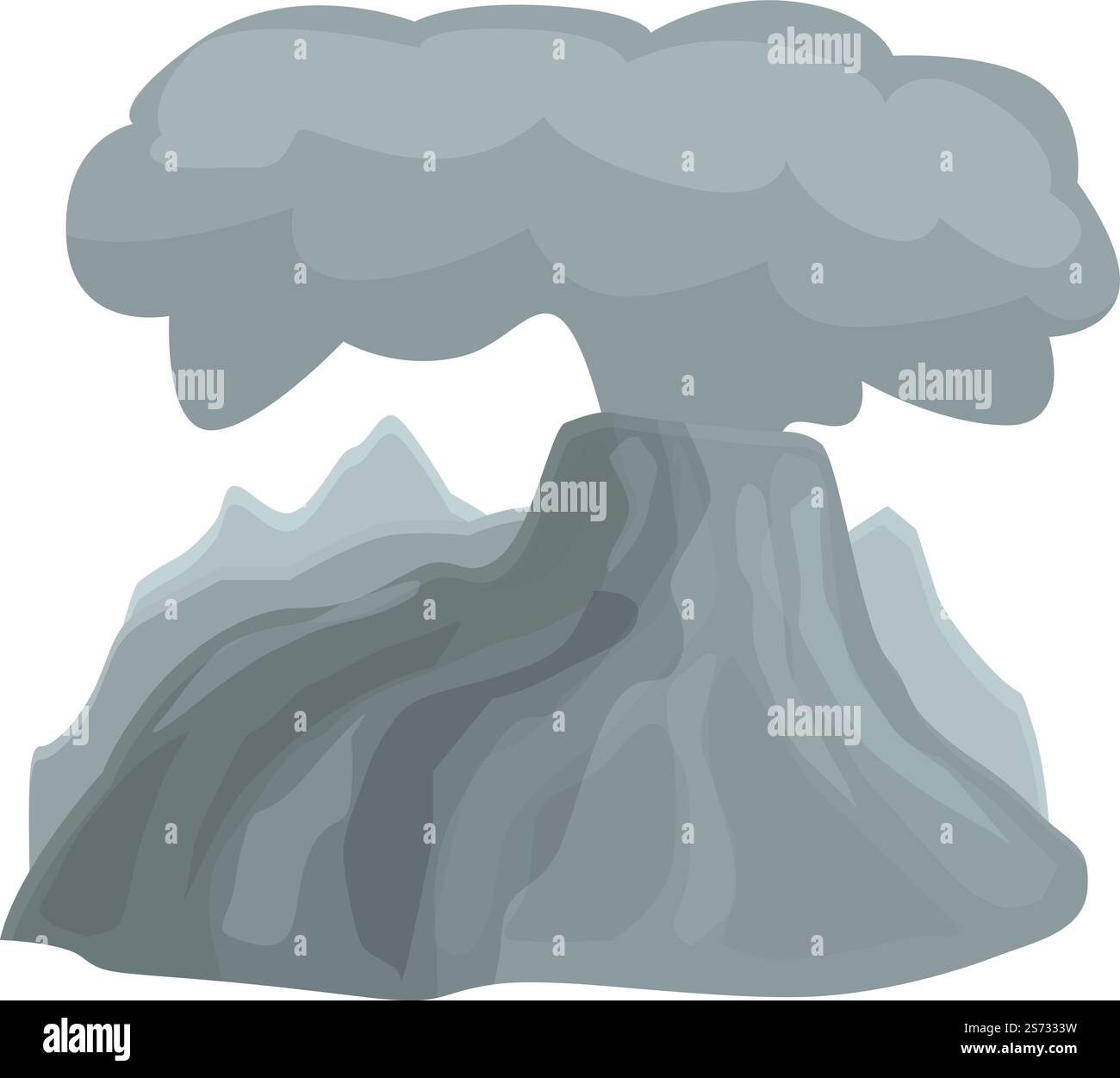 Volcano crater icon cartoon vector. Volcanic eruption. Natural explosion. Volcano crater icon ...