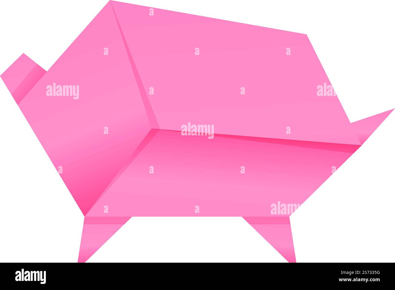 Origami pig icon cartoon vector. Paper animal. Art folded. Origami pig ...