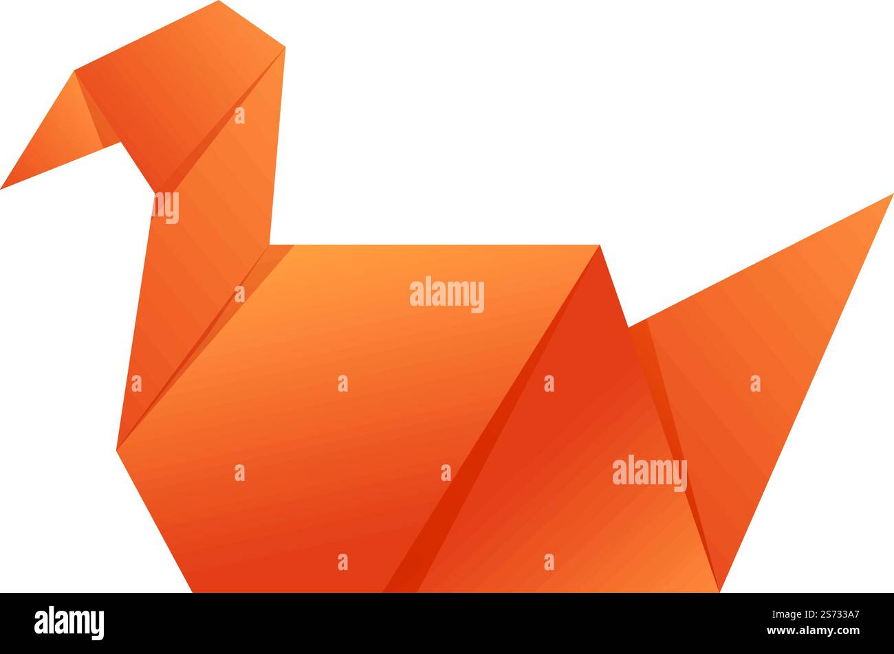 Origami swan icon cartoon vector. Paper bird. Geometric nature. Origami ...