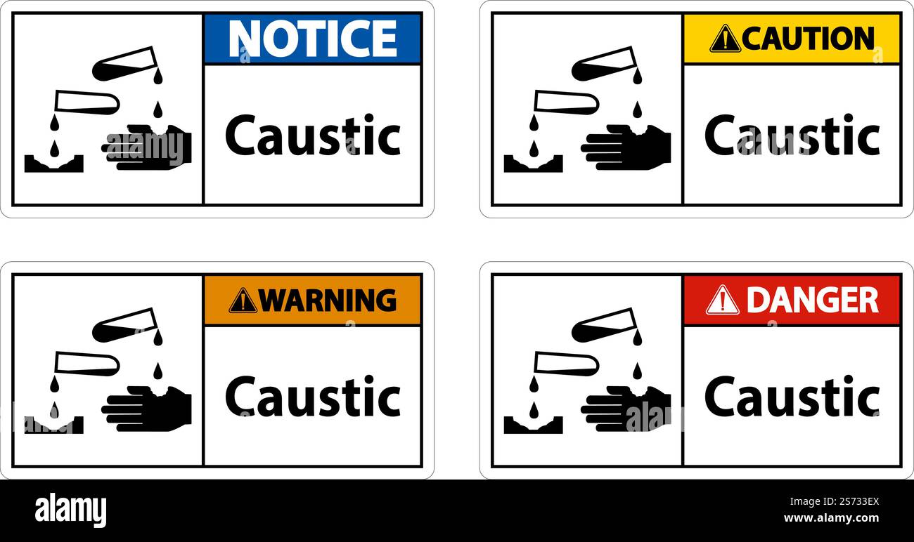 Danger Caustic Symbol Sign On White Background Stock Vector Image & Art ...