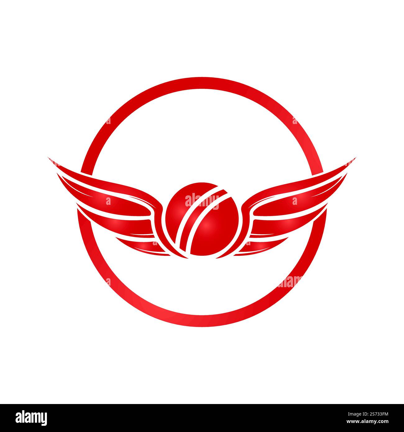 Cricket sports vector logo design template. Cricket ball with wings ...