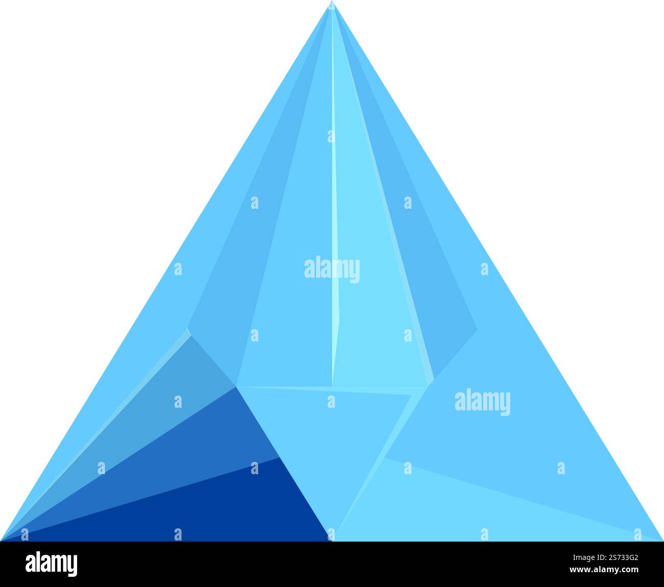 Triangle pyramide icon cartoon vector. Stone gem. Rhinestone jewel ...