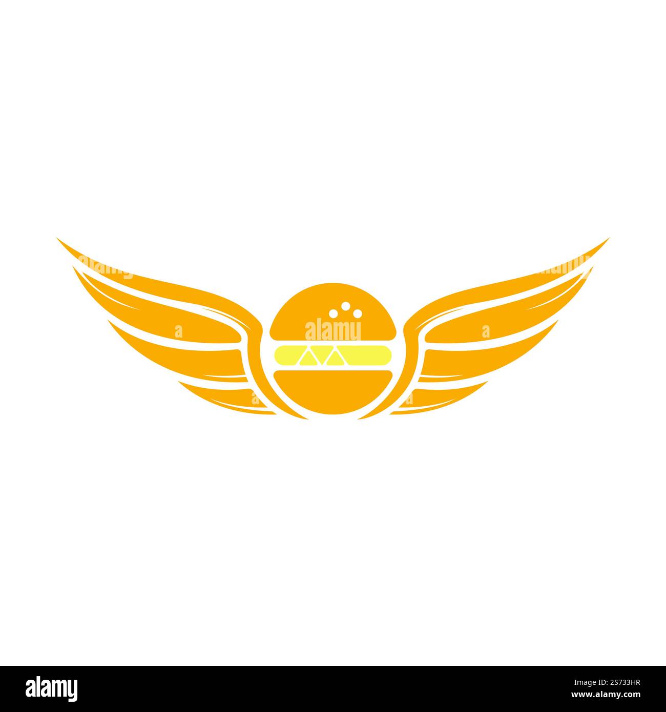 Angel burger logo with wings logo design. Flying burger logo concept ...