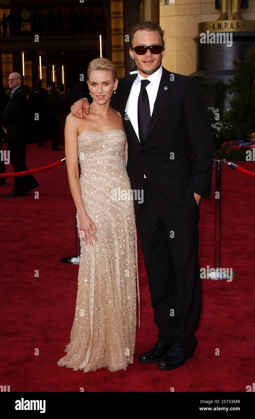 HOLLYWOOD, CALIFORNIA, USA: (L-R) Naomi Watts and Heath Ledger attend ...