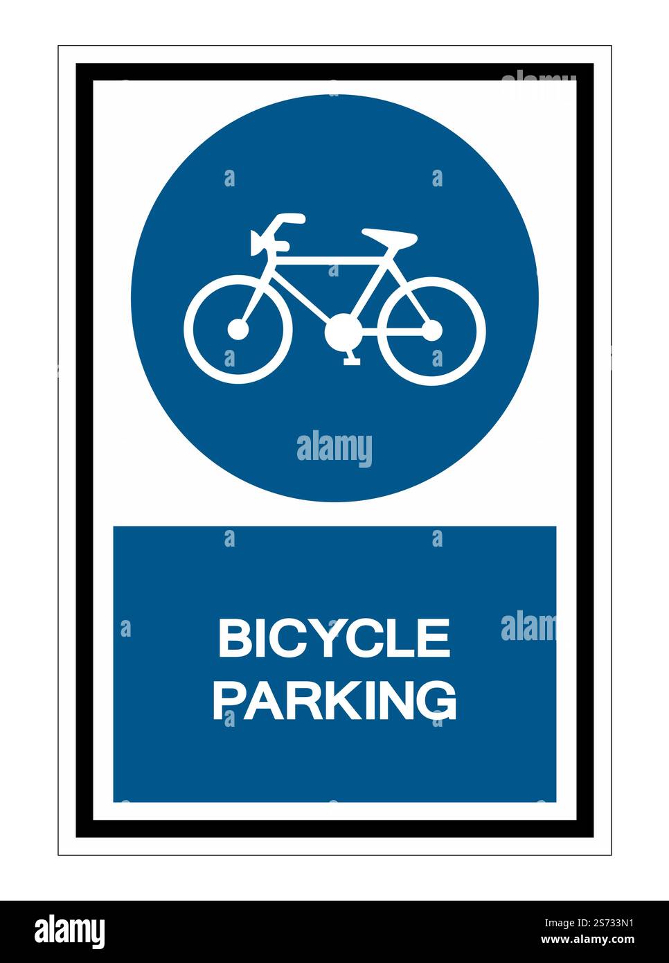 Bicycle Parking Symbol Sign Isolate on White Background,Vector ...