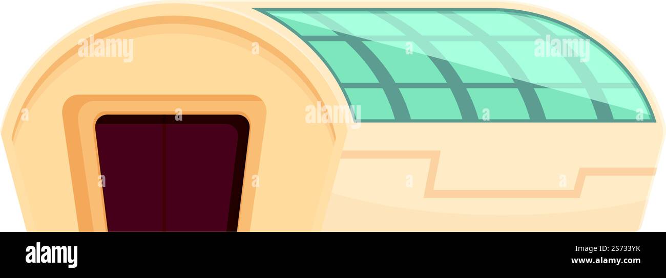 Mars hangar icon cartoon vector. Space base. Future planet. Mars hangar ...