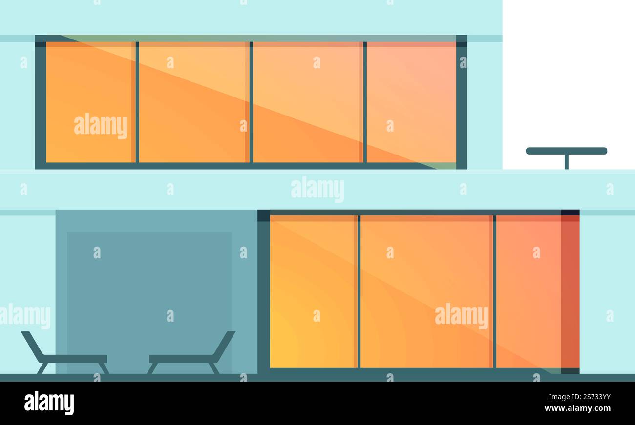 Holiday villa icon cartoon vector. Home building. Front window. Holiday ...