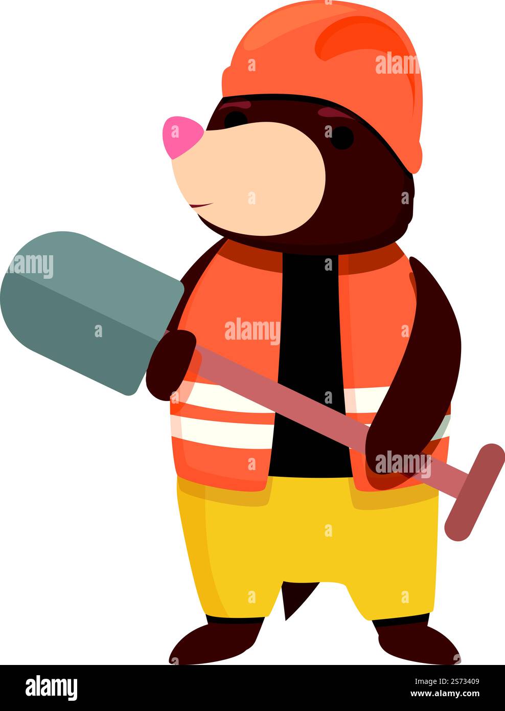 Mole digger icon cartoon vector. Funny animal. Happy ground. Mole ...