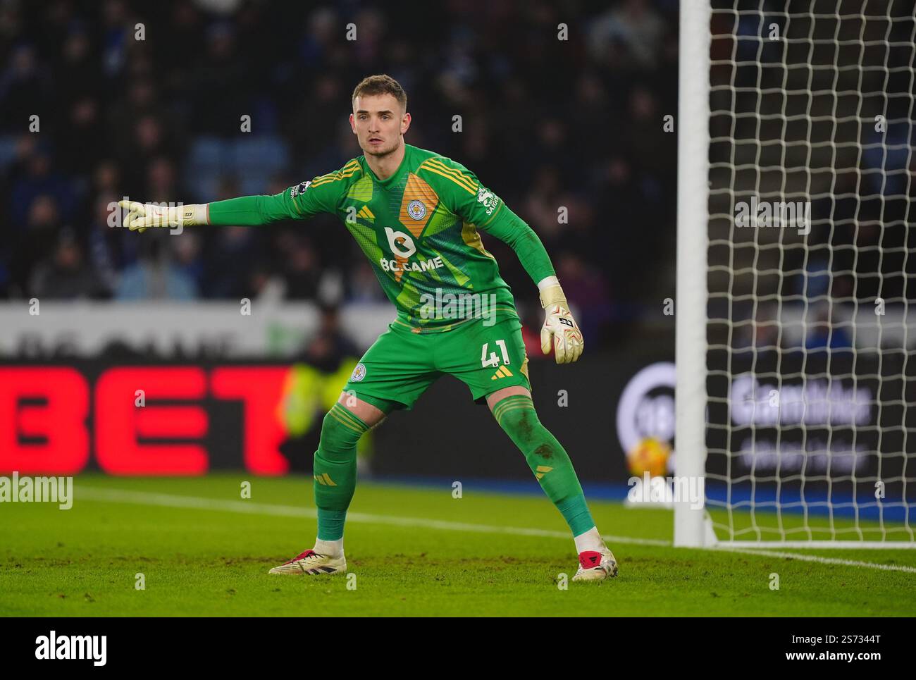 Leicester City goalkeeper Jakub Stolarczyk during the Premier League ...