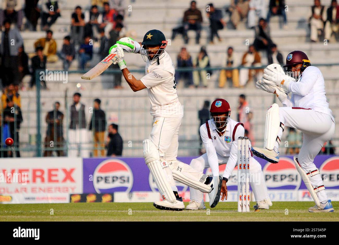 Players are in action during the Second Day 1st Test Match between ...