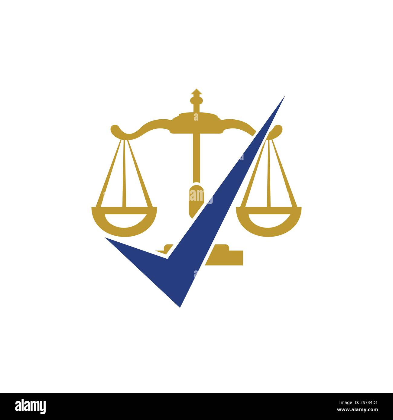 Law firm vector logo design. Law scale with check sign icon vector ...
