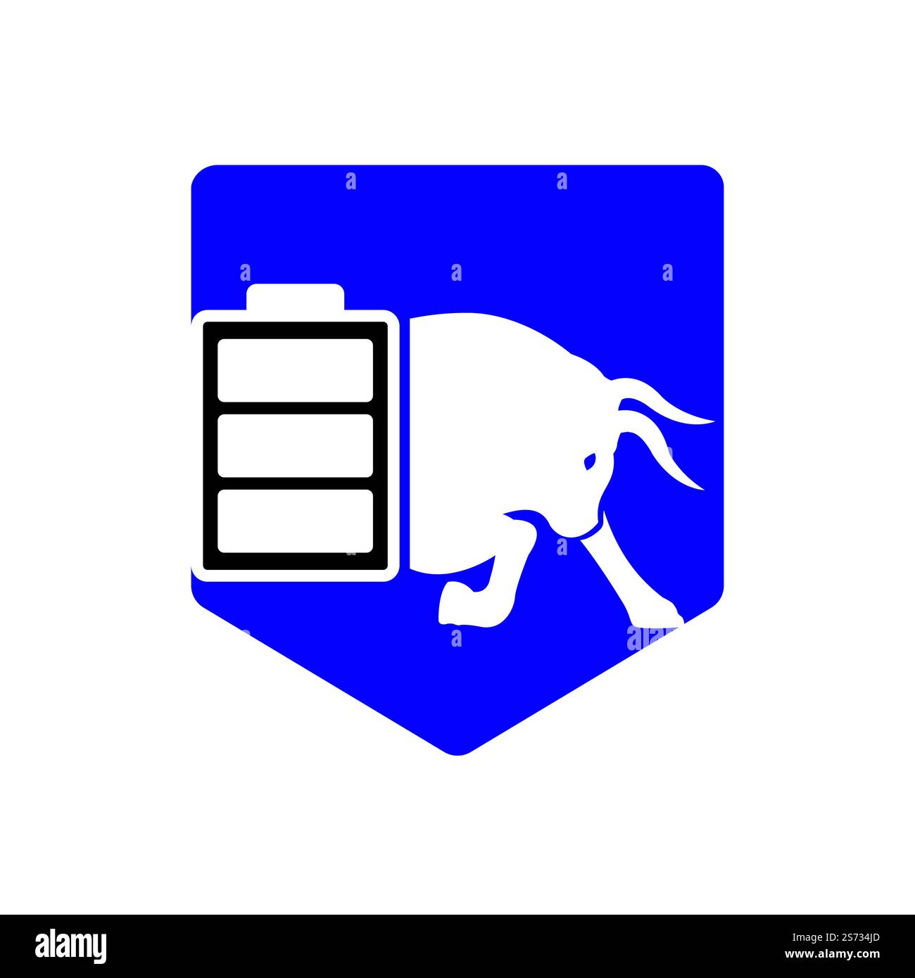 Bull Battery vector logo design template. Strong energy logo concept ...