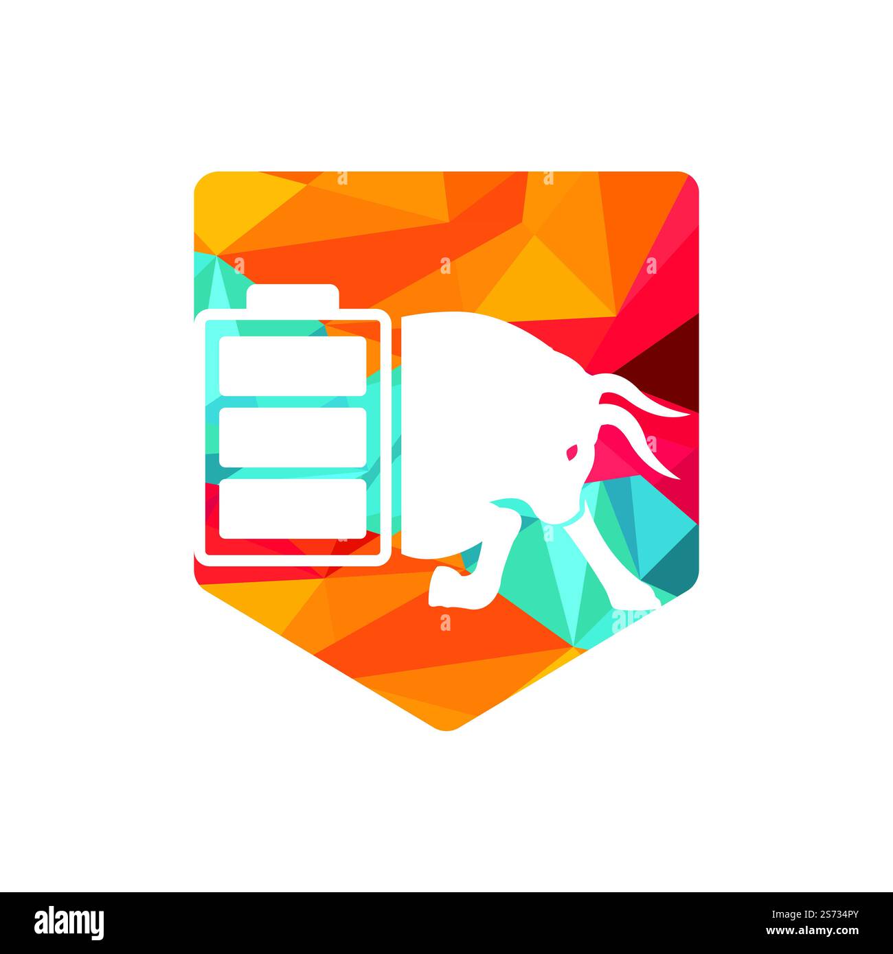 Bull Battery vector logo design template. Strong energy logo concept ...