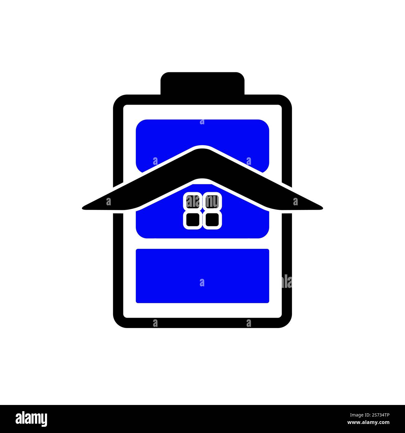 Energy house and battery house vector logo design. Power house logo ...