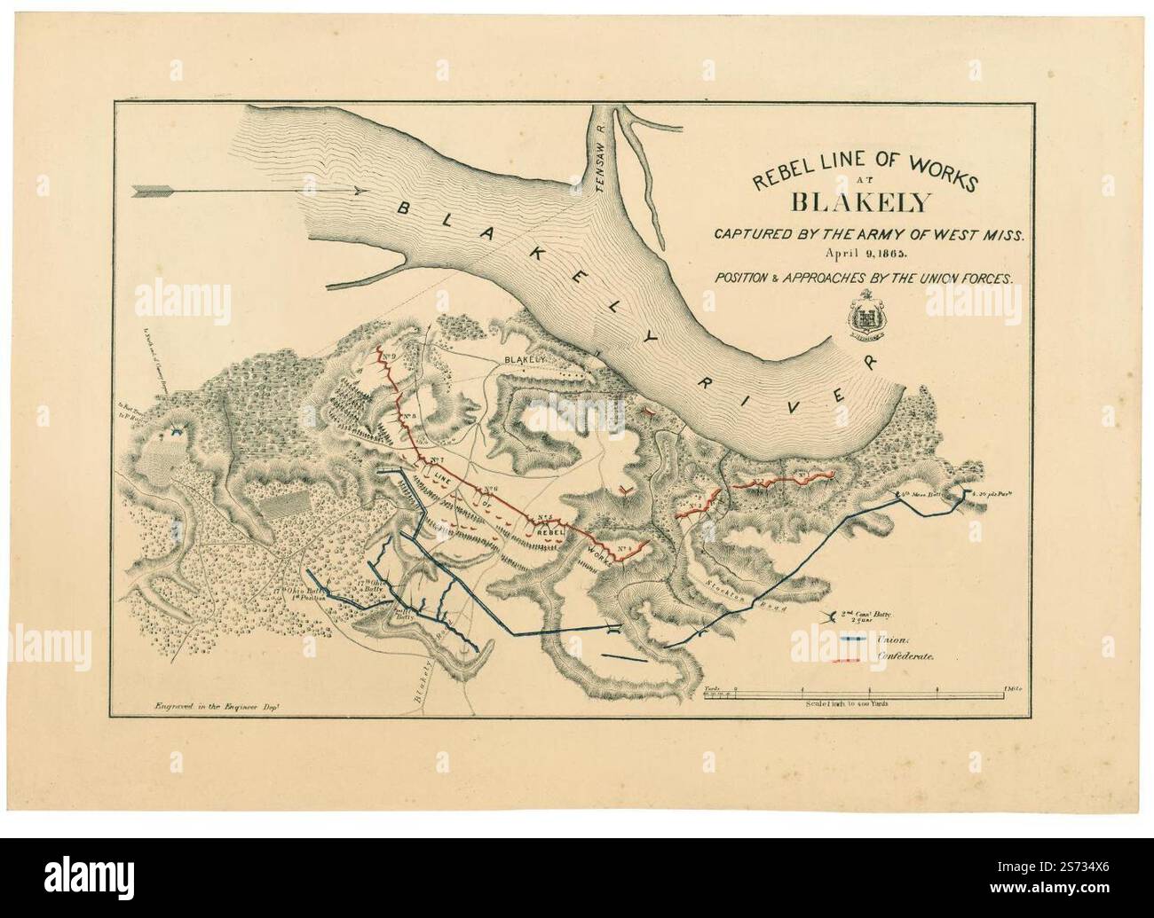 Rebel line of works at Blakely captured by the Army of West Miss ...