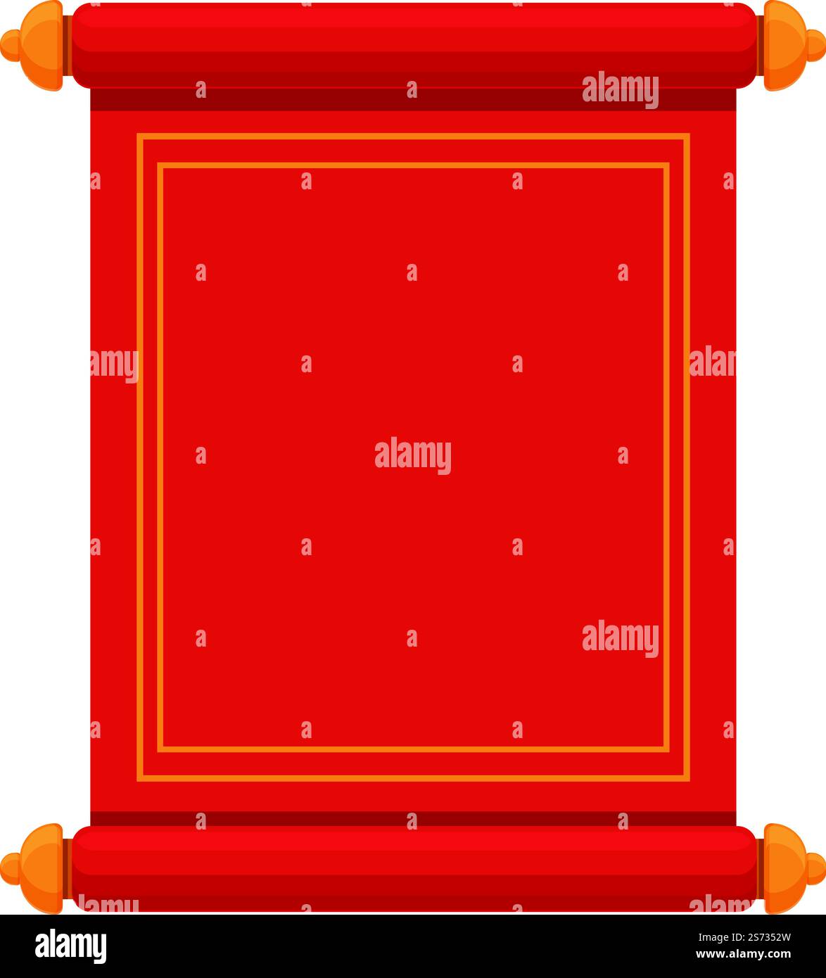 Festive scroll icon cartoon vector. Lunar china. Happy festival ...