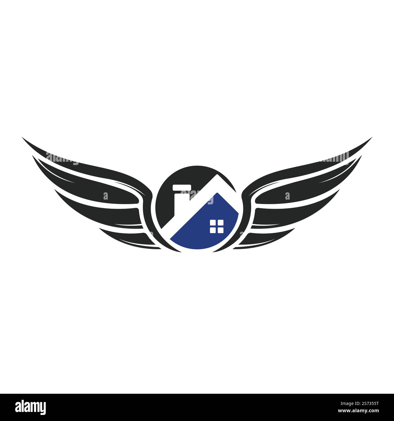 Angel home vector logo design. House wings icon design Stock Vector ...