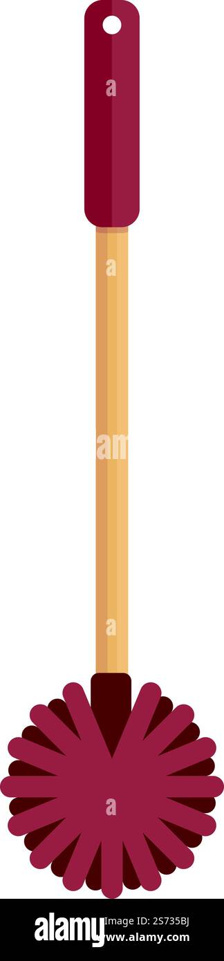 Wc tool icon cartoon vector. Clean bowl. Cleaner broom. Wc tool icon ...