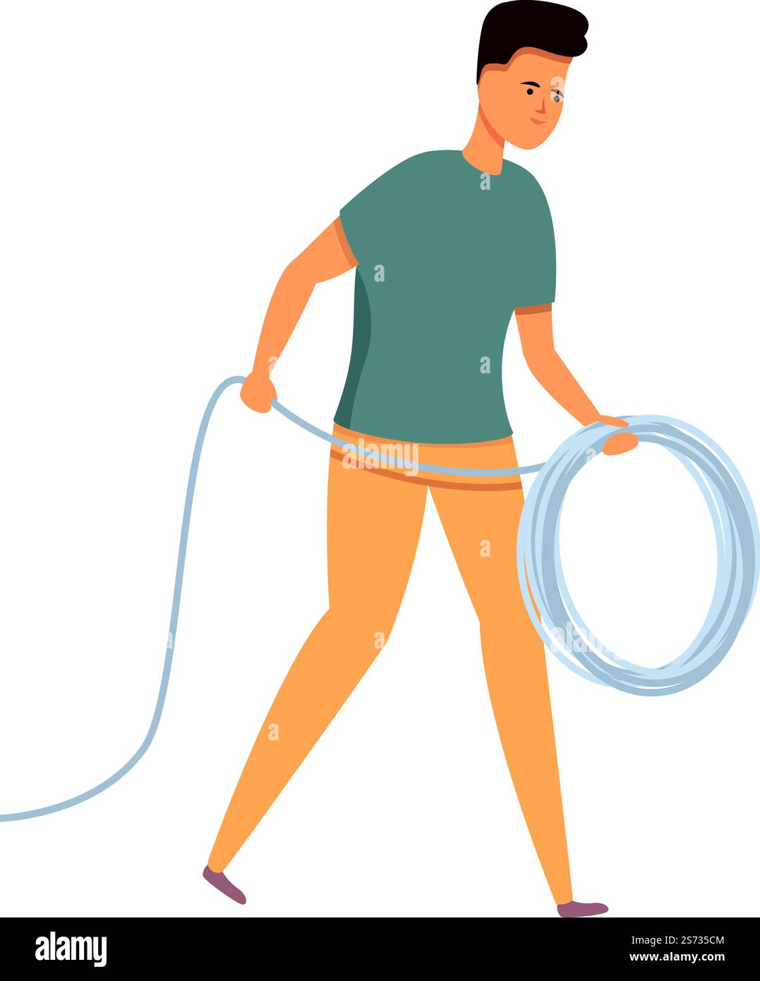 Engineer network cable icon cartoon vector. System computer. Server ...