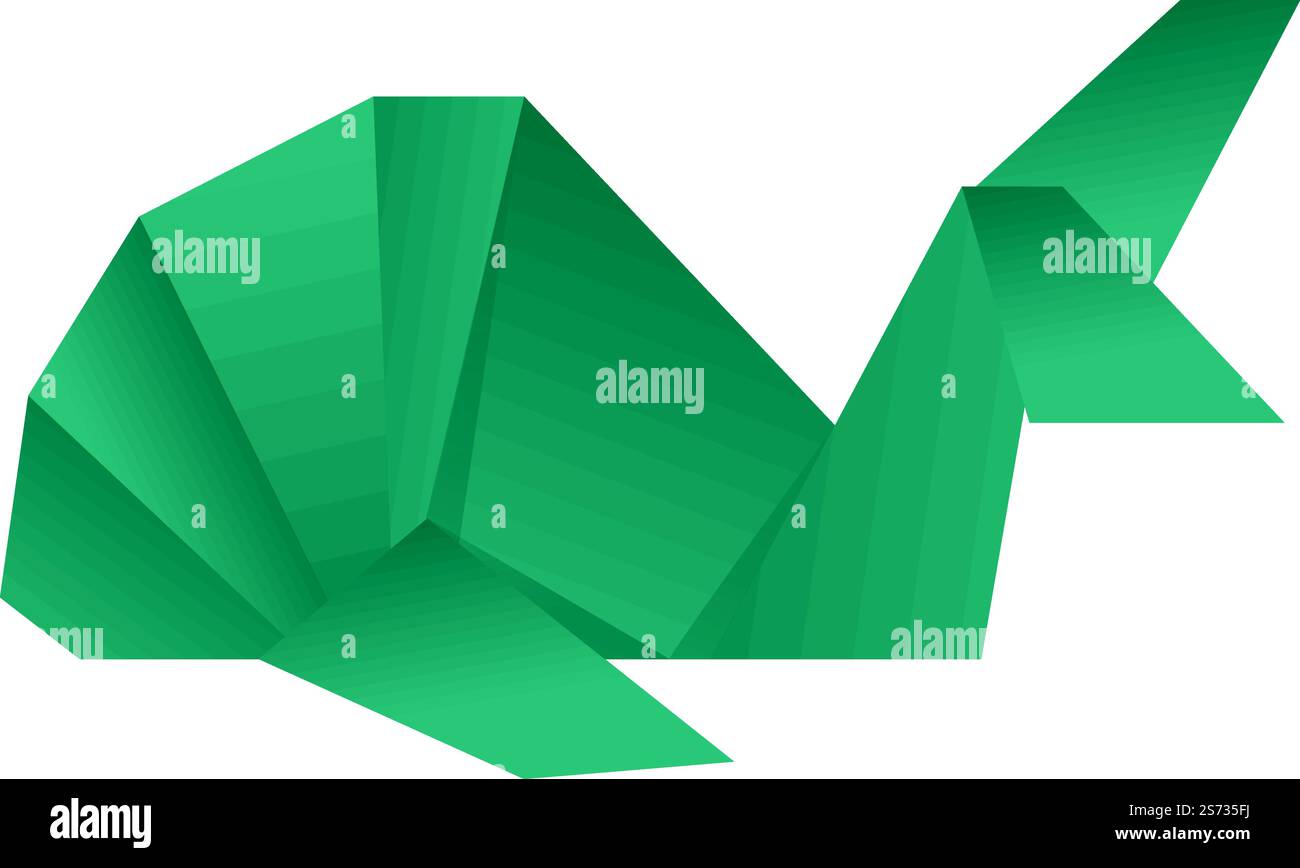 Origami whale icon cartoon vector. Art paper. Animal origami. Origami ...