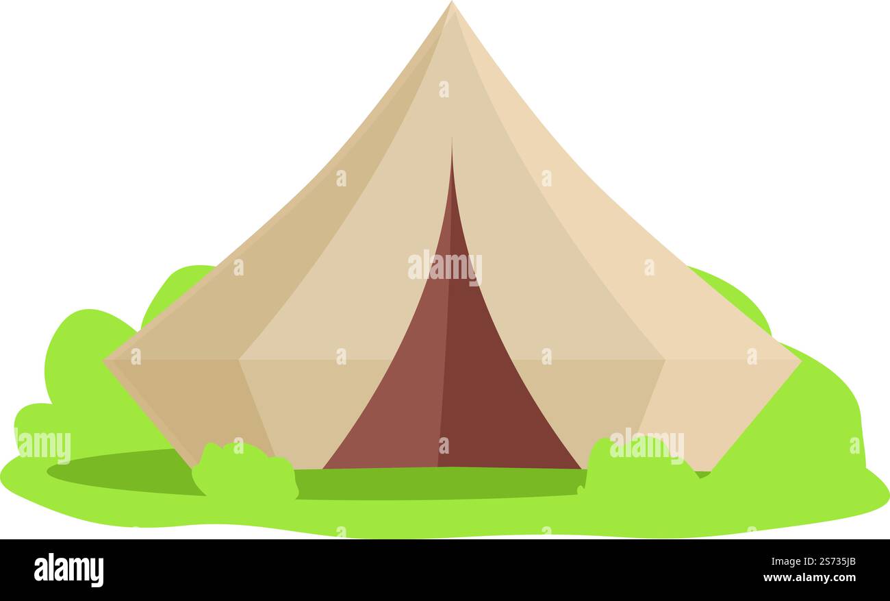Rain tent icon cartoon vector. Glamping house. Nature forest. Rain tent ...