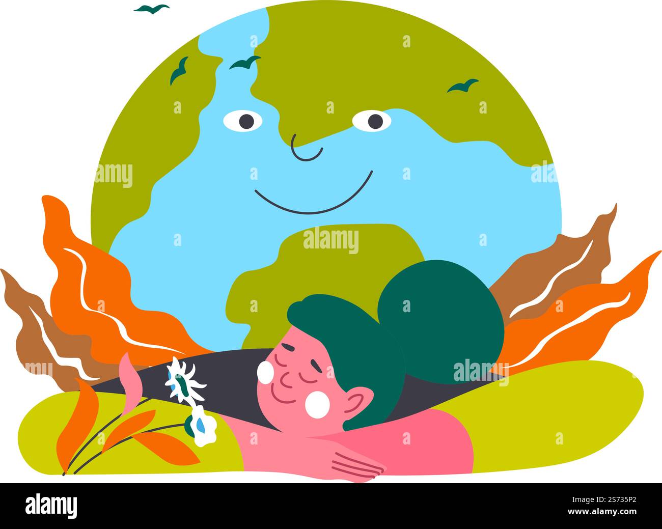 Nature conservation protection, planet earth ecosystem and environment ...