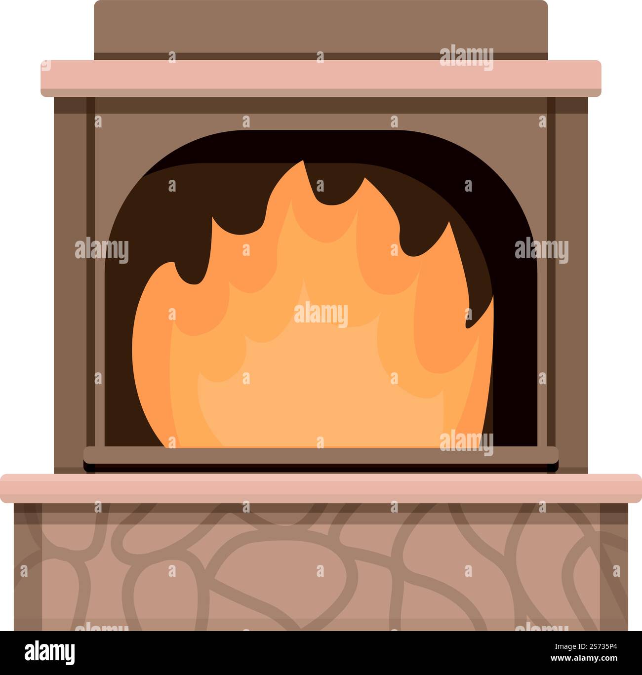 Italian furnace icon cartoon vector. Burning fire. Pizza cafe. Italian ...