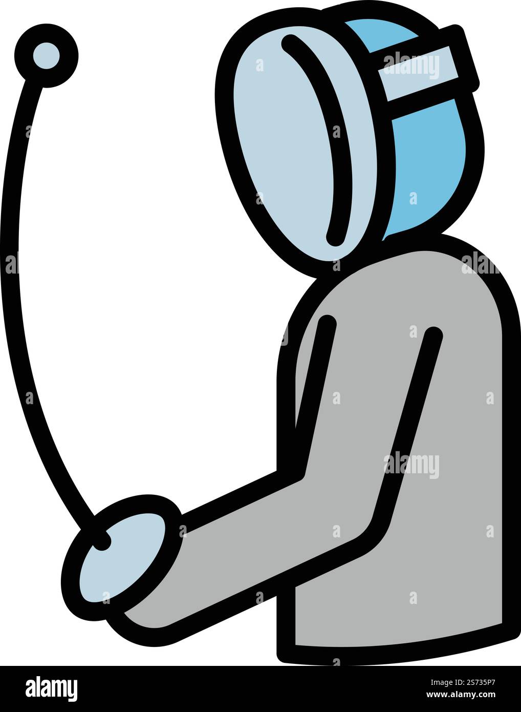 Fencer man icon outline vector. Fencing sport. Rapier play. Fencer man ...