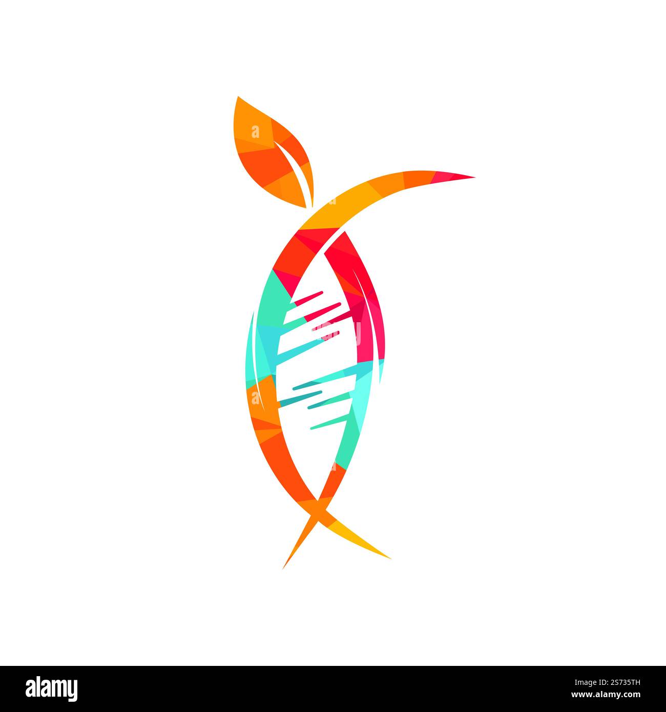 DNA tree vector logo design. DNA with green leaves vector logo design ...
