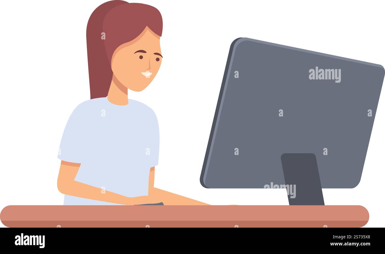 Adult lesson icon cartoon vector. Child team. Internet study. Adult ...