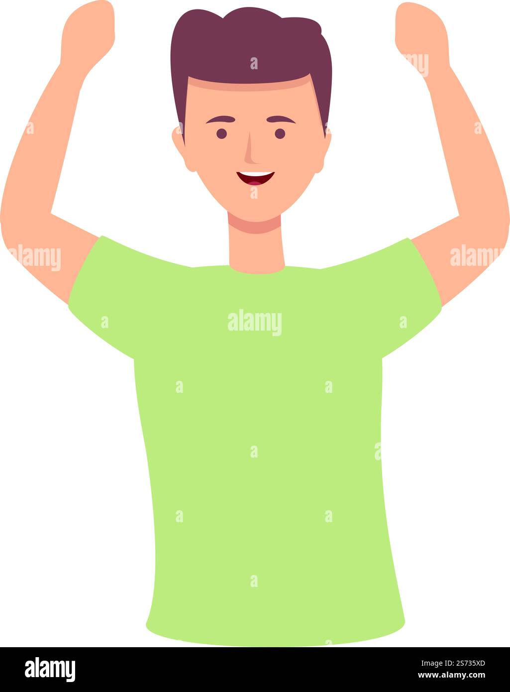 Active boy icon cartoon vector. Happy man. Excited young. Active boy ...