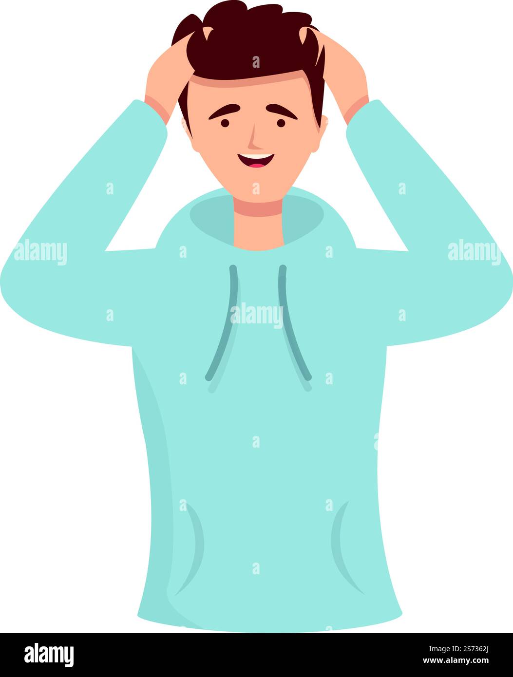 Wow person icon cartoon vector. Happy man. Excited fast. Wow person ...