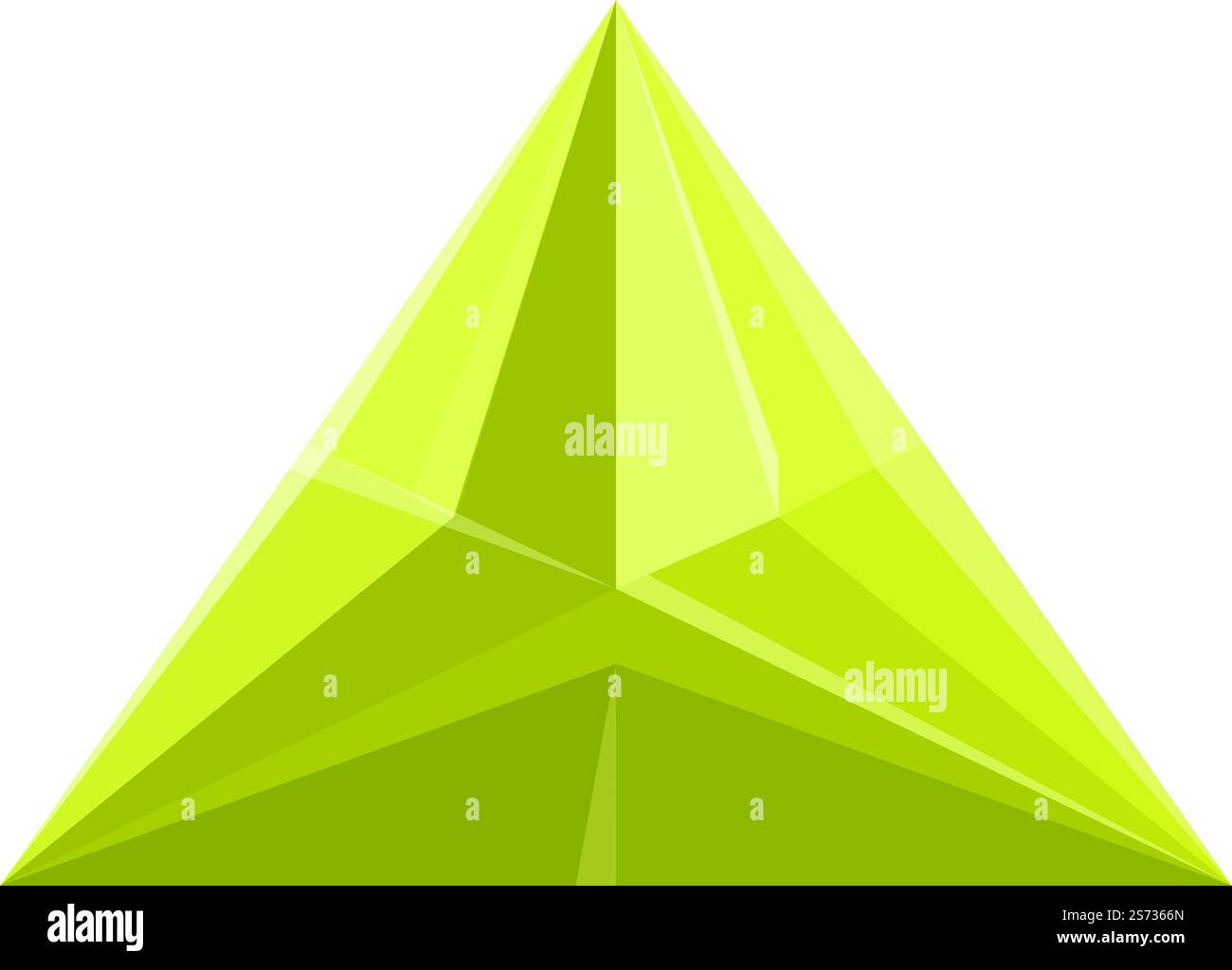 Triangle gem icon cartoon vector. Crystal stone. Shiny shape. Triangle ...