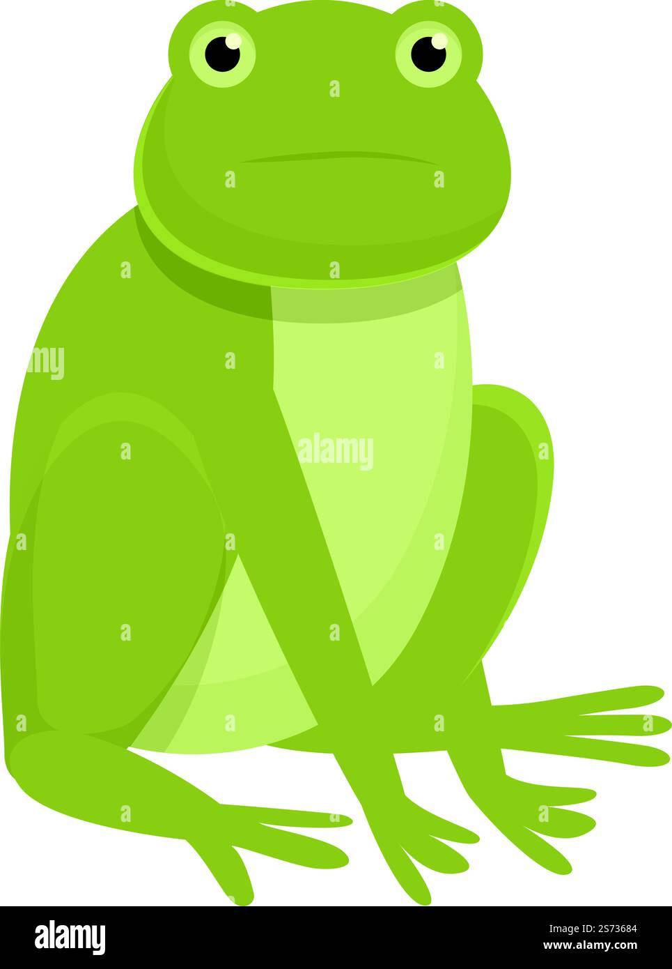 Sad frog icon cartoon vector. Cute green. Jump animal. Sad frog icon ...