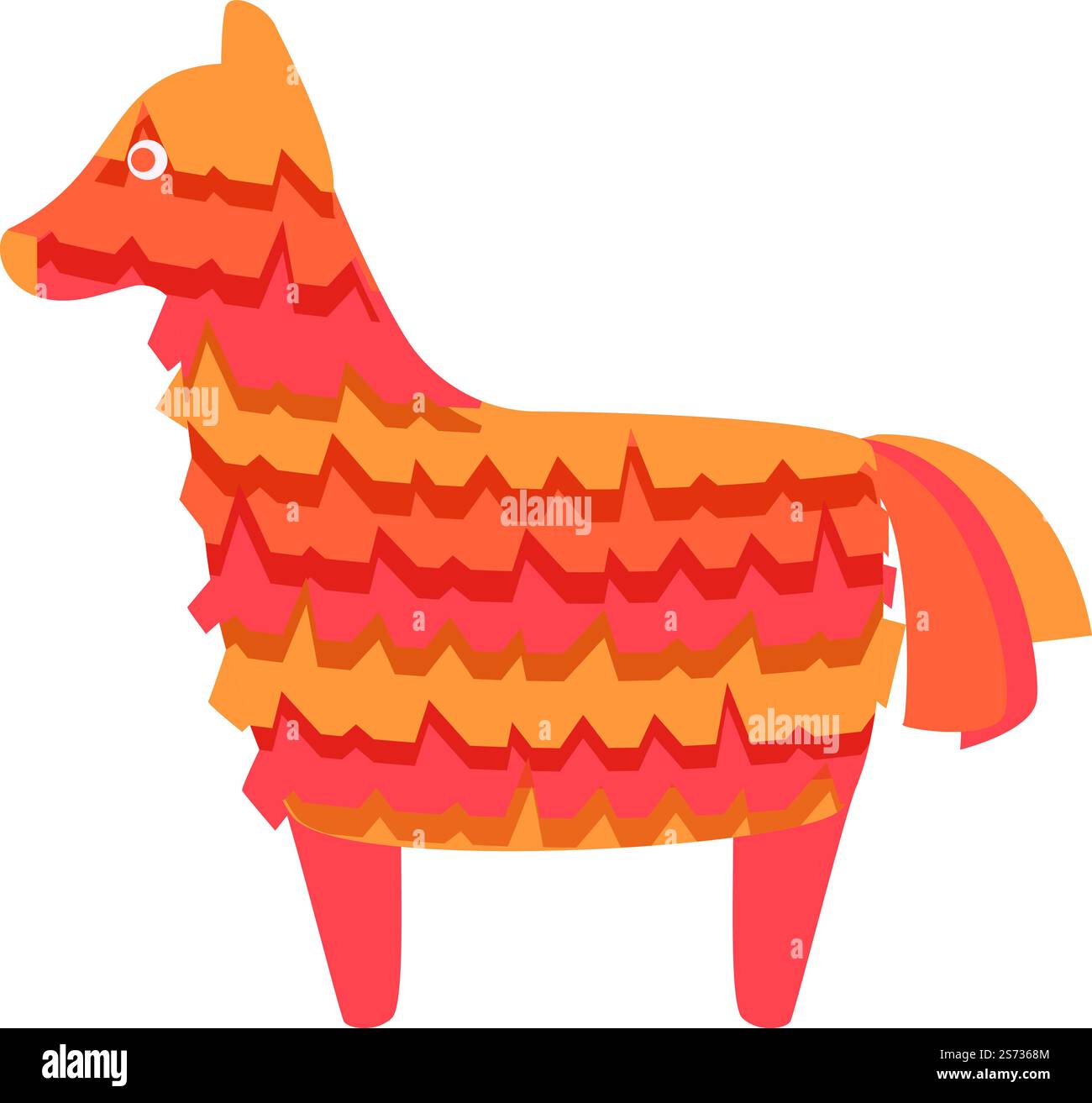 Orange pinata icon cartoon vector. Carnival horse. Cute taco. Orange ...