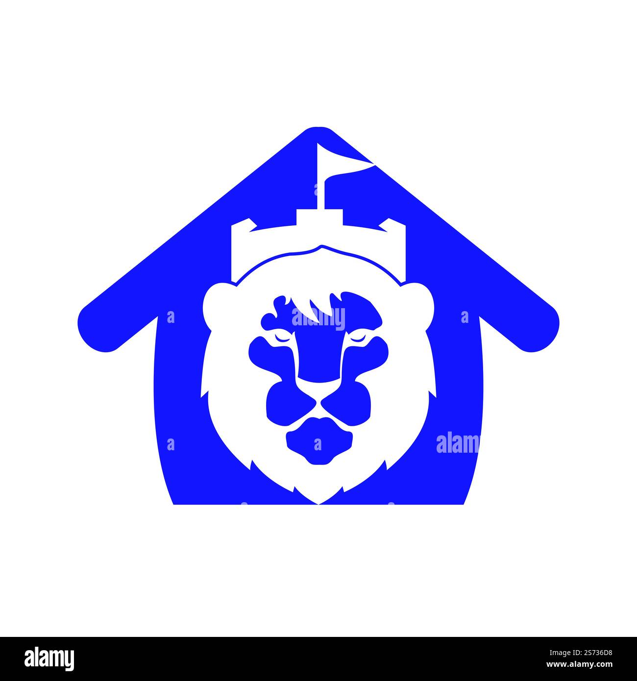 Lion fort vector logo design template. King castle logo concept Stock ...