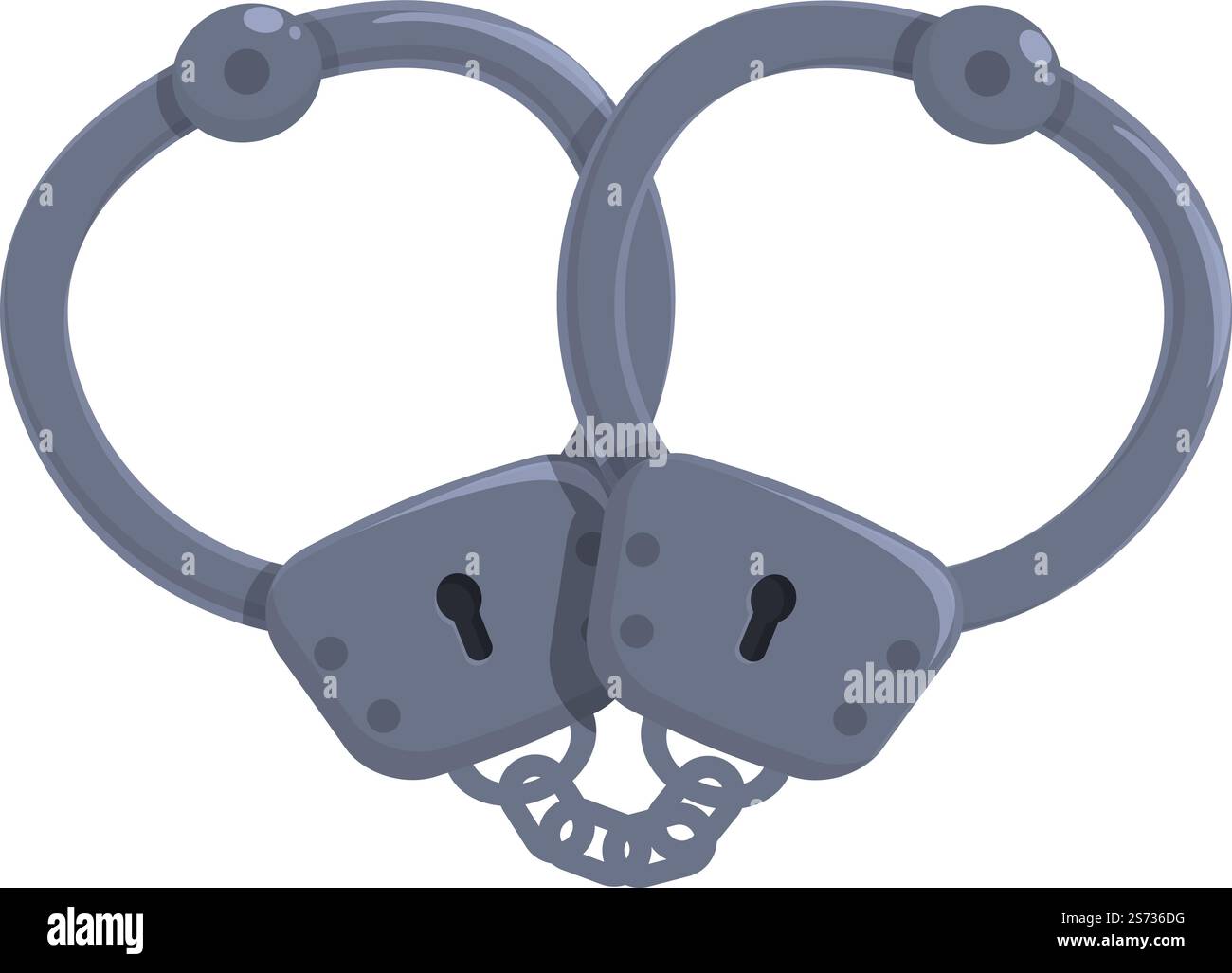 Policeman handcuff icon cartoon vector. Crime police. Chain prison ...