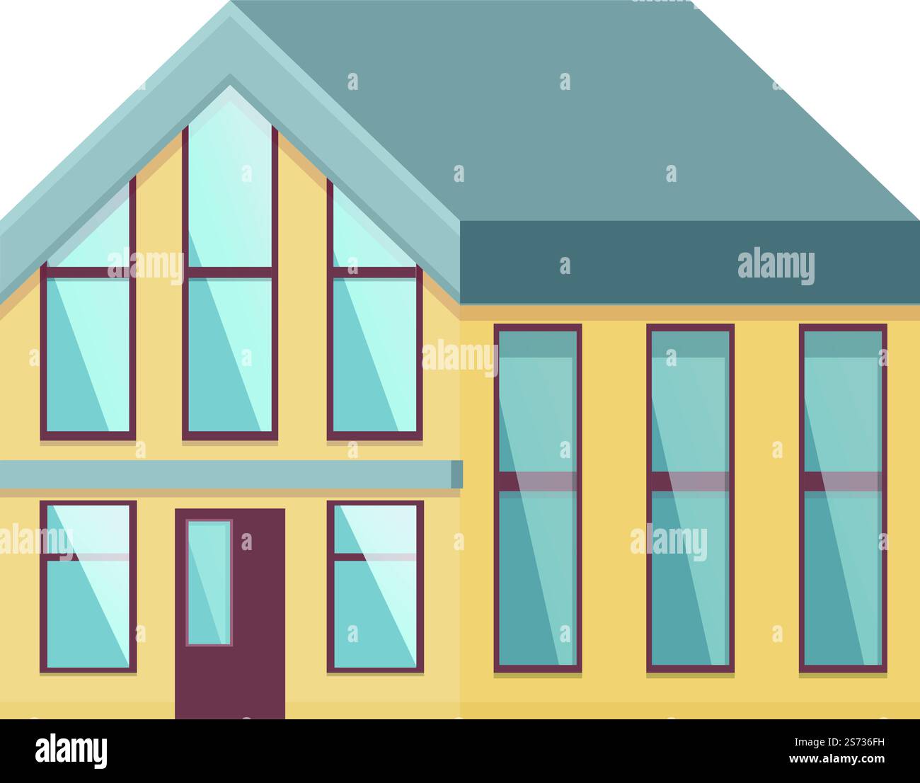 Residential villa icon cartoon vector. Home building. Front mansion ...