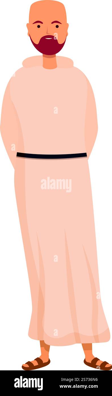 Incarnation monk icon cartoon vector. Man meditate. Image give ...