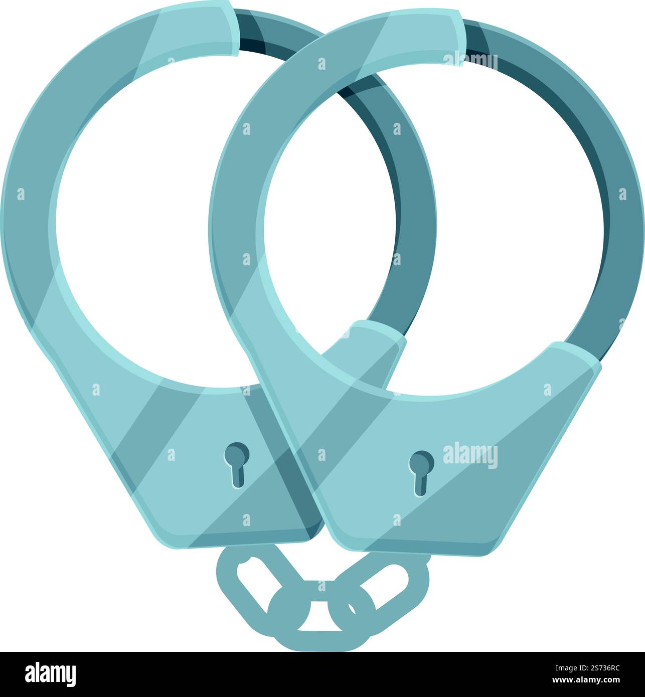 Police handcuff icon cartoon vector. Crime arrest. Criminal chain ...