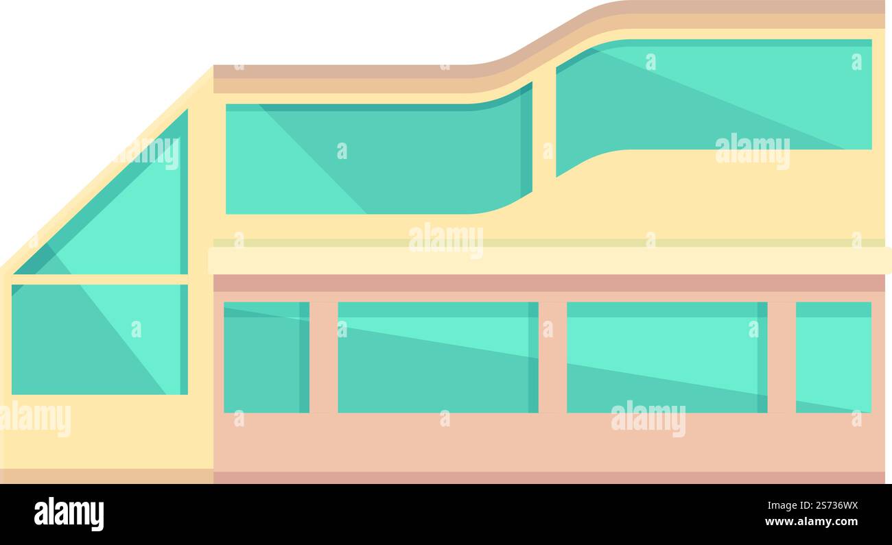 Florida window icon cartoon vector. Villa house. Front cottage. Florida ...