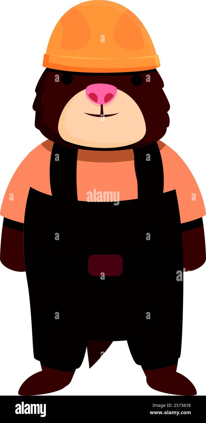 Mole miner icon cartoon vector. Cute animal. Activity glasses. Mole ...