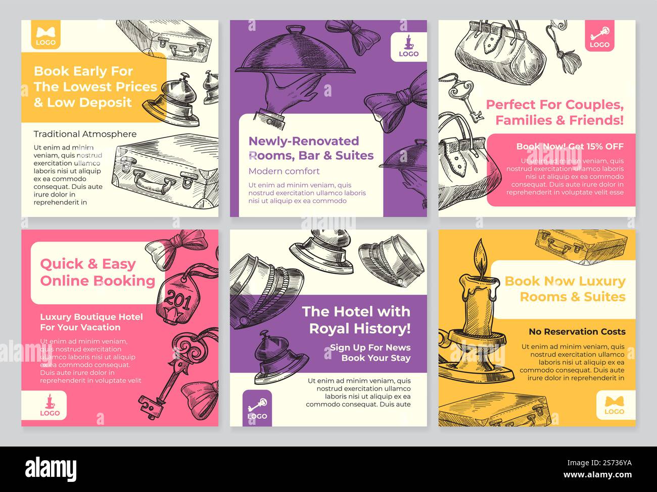 Social media post set for hotel special offer. Book early for lowest ...